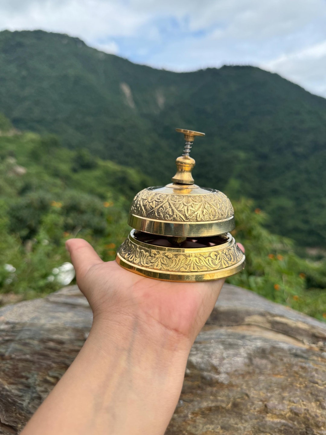Office Bell Brass Miniature | Brass Mini Office Accessories | Hand Bell ...