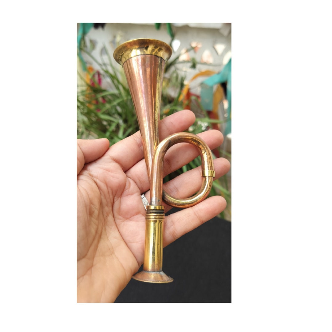 Nostalgic Mini Brass and Copper Bugle Miniature Antique - Etsy