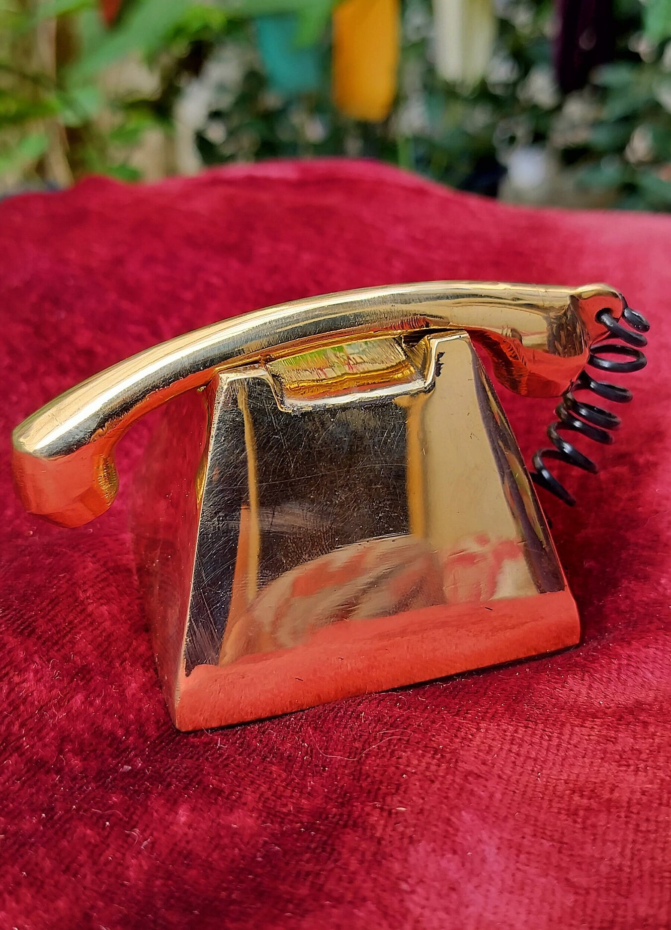 Vintage Brass Telephone Miniature Retro Dial Telephone - Etsy