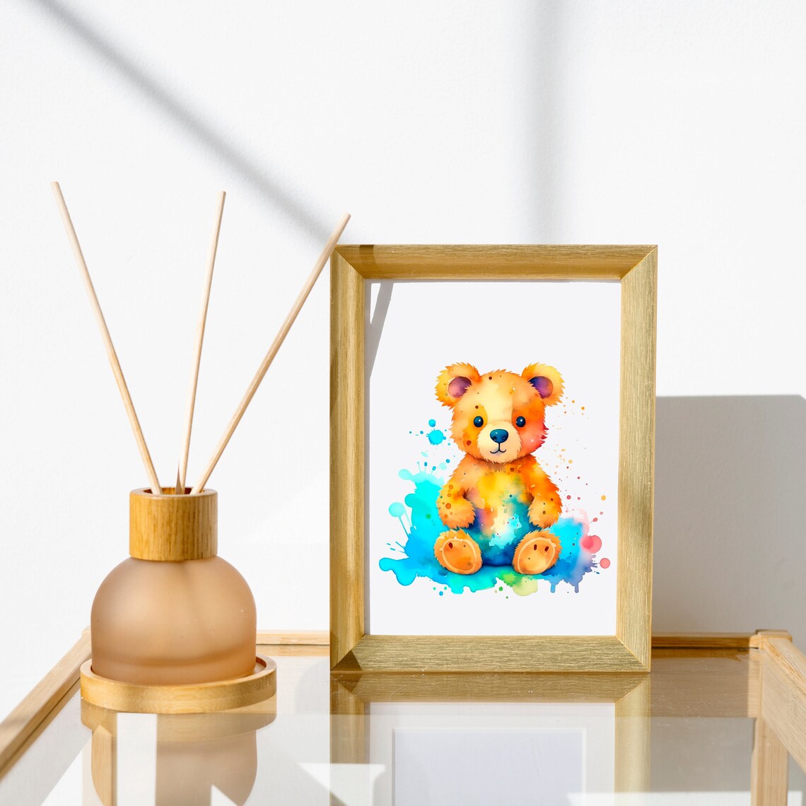 Watercolor Cute Bear Instant Digital Download PNG. - Etsy