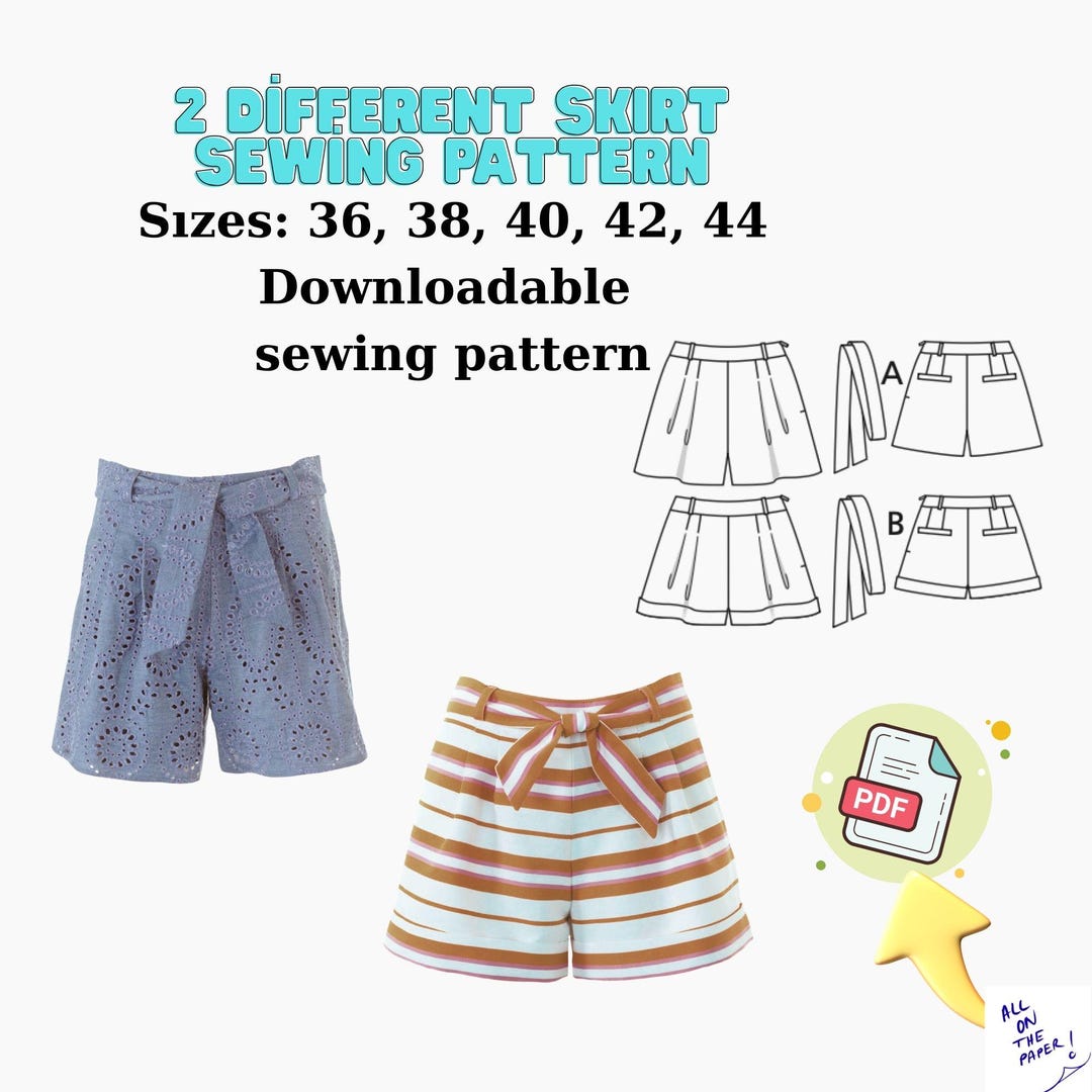 Easy Shorts Sewing Pattern – PDF Women’s Shorts for Beginners ...