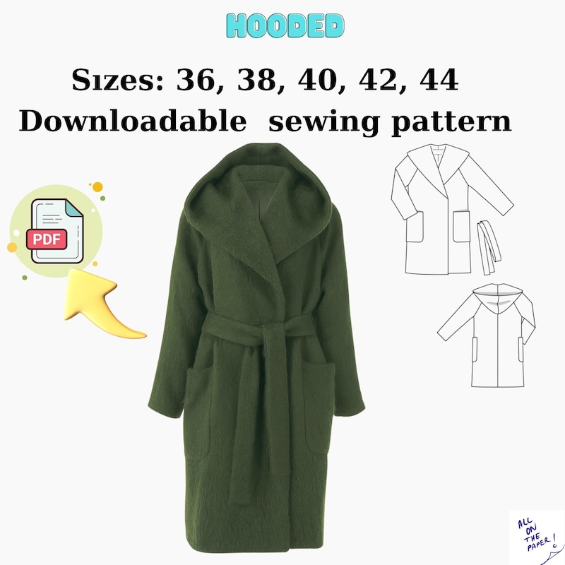 Wool Lined Hooded Long Coat - Etsy