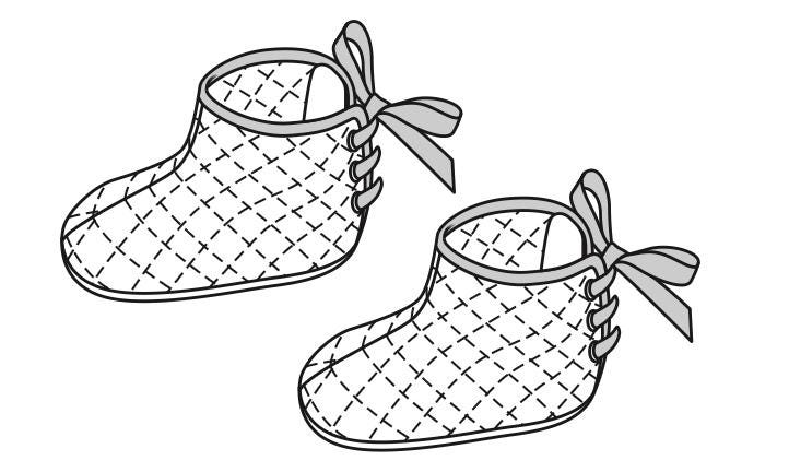 Baby Booties Sewing Pattern – PDF Quilted Baby Shoe Tutorial – Sizes 62 ...