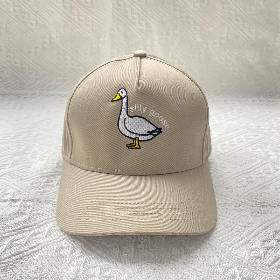 Silly Goose Hat Embroidered Stupid Goose Dad Hat Funny White - Etsy