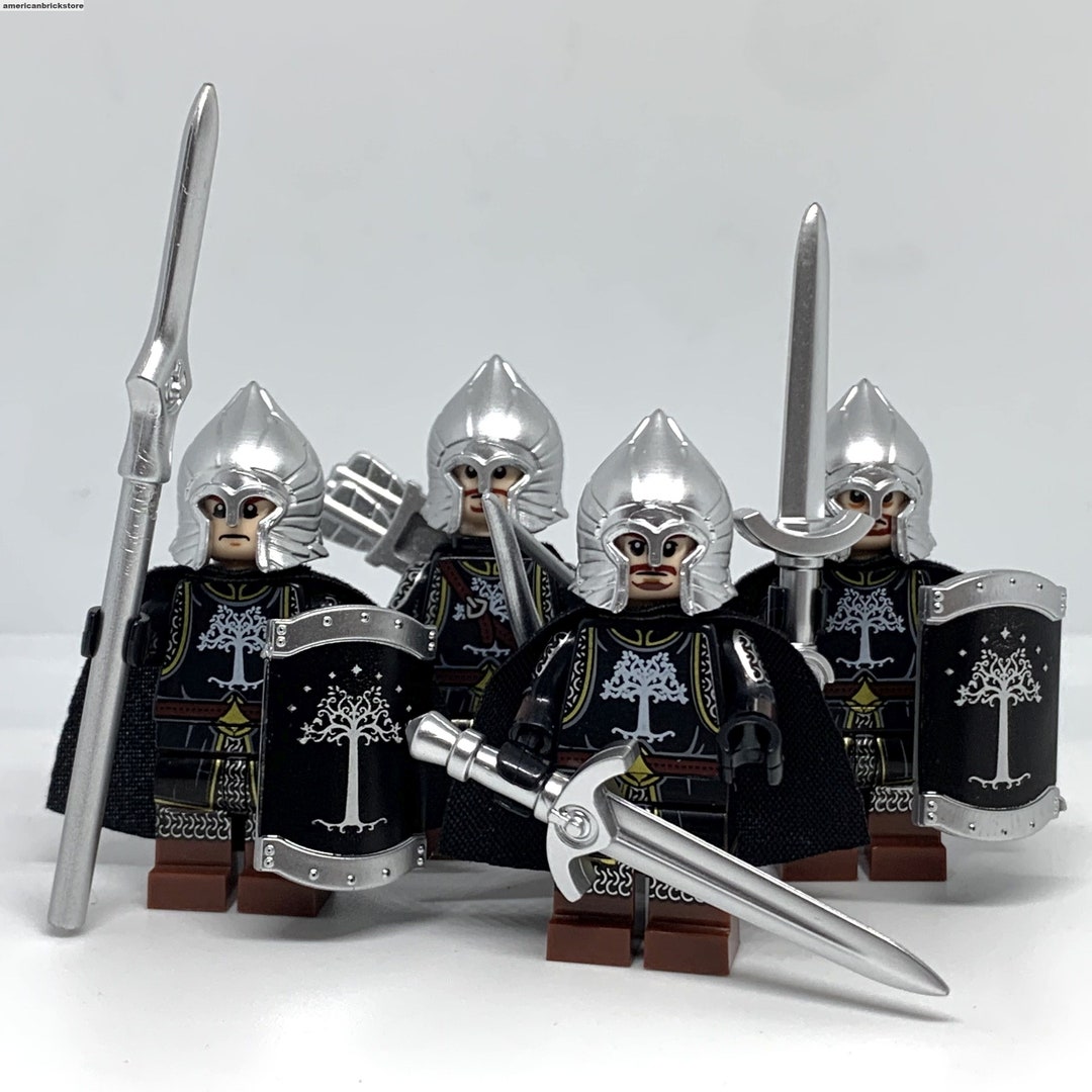 4 Gondor Soldier Minifigures Lord of the Rings Knights of - Etsy Canada