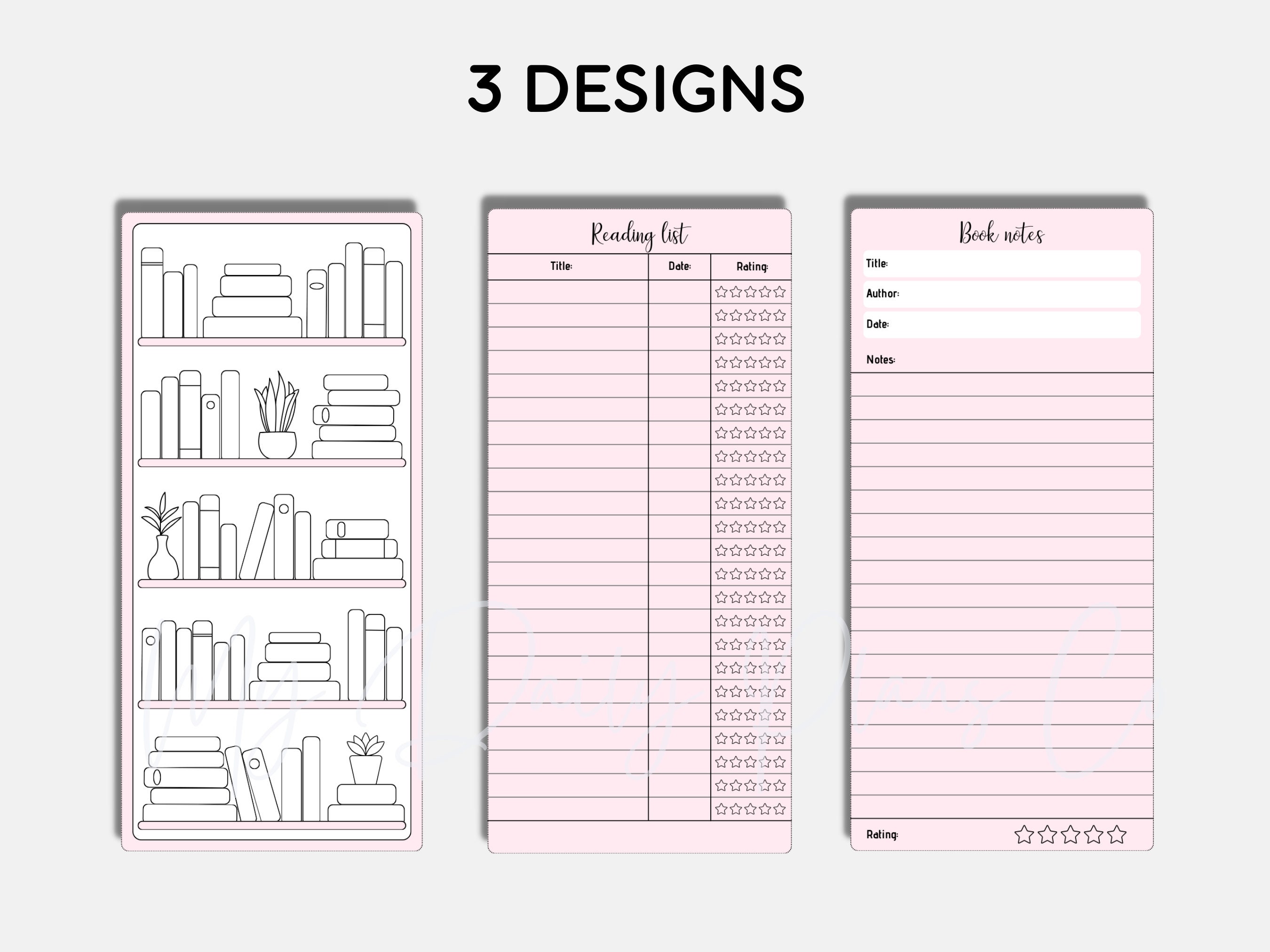 Printable Bookshelf Bookmarks Reading Log Tracker Coloring Page Reading ...