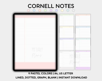 Cornell Method Student Note-taking Template Printable Note Paper Dot ...
