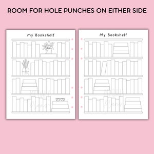 Reading Tracker Printable Bookshelf Reading Log Library Planner A4 A5 ...