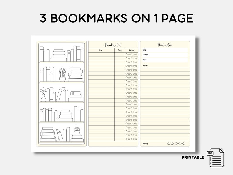Printable Bookshelf Bookmarks Reading Log Tracker Coloring Page Reading ...