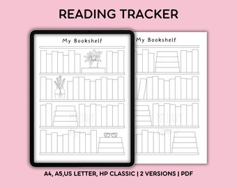 Reading Tracker Printable, Bookshelf Coloring Page, Homeschool Reading ...