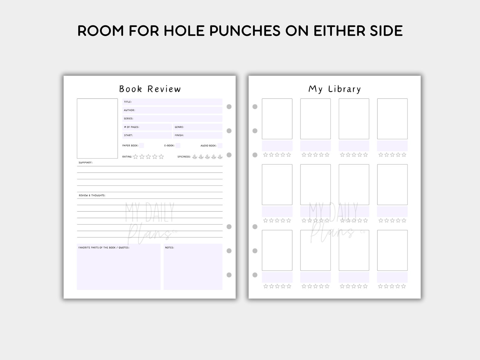 Book Review Template Goodnotes, Digital Reading Journal, Simple Book ...