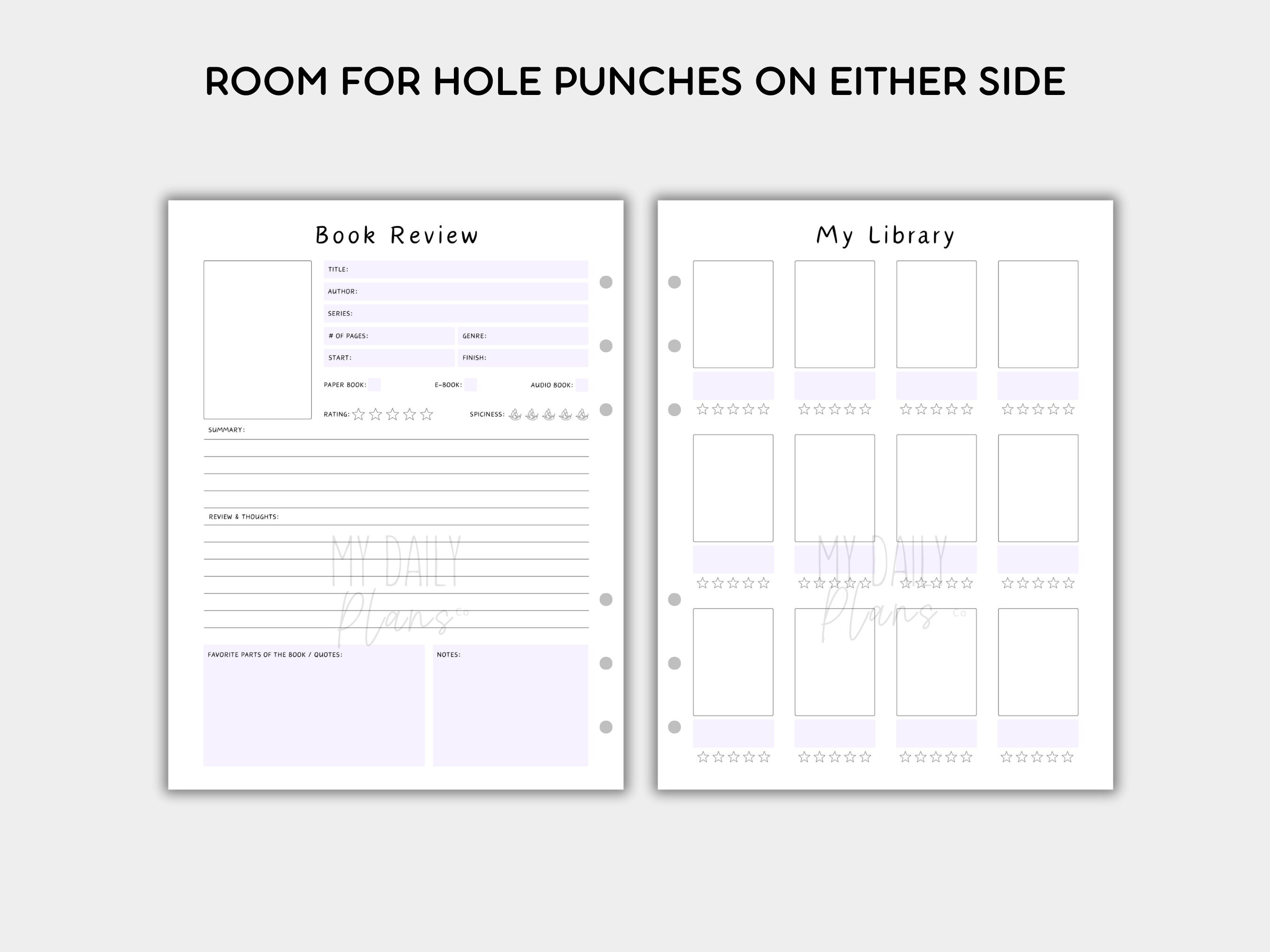 Book Review Template Goodnotes, Digital Reading Journal, Simple Book ...
