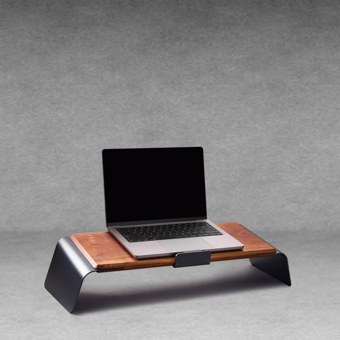 LOOMMA Handmade Wood Laptop Stand – Ergonomic MacBook Riser, Home ...