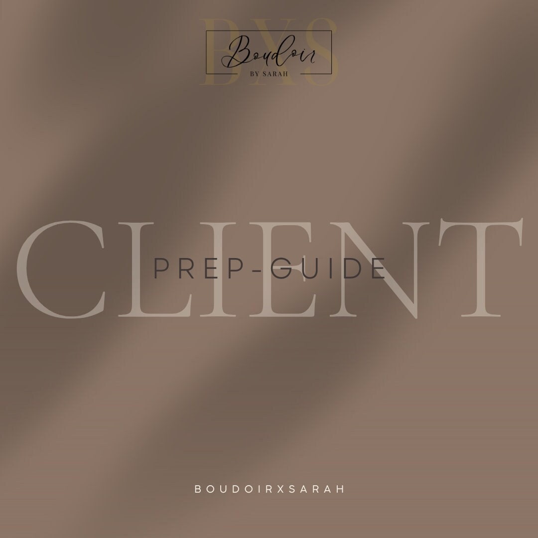 Boudoir Client Prep Guide - Etsy