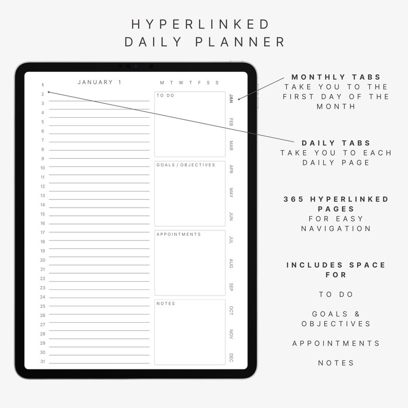 Digital Productivity Bundle. Planner, Goals, Todo Lists, Calendar, Time ...