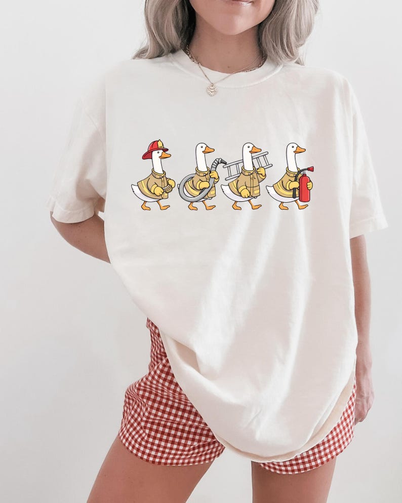 Firefighter Goose PNG Bundle | Funny Goose Fireman Clipart | Fire Dept ...