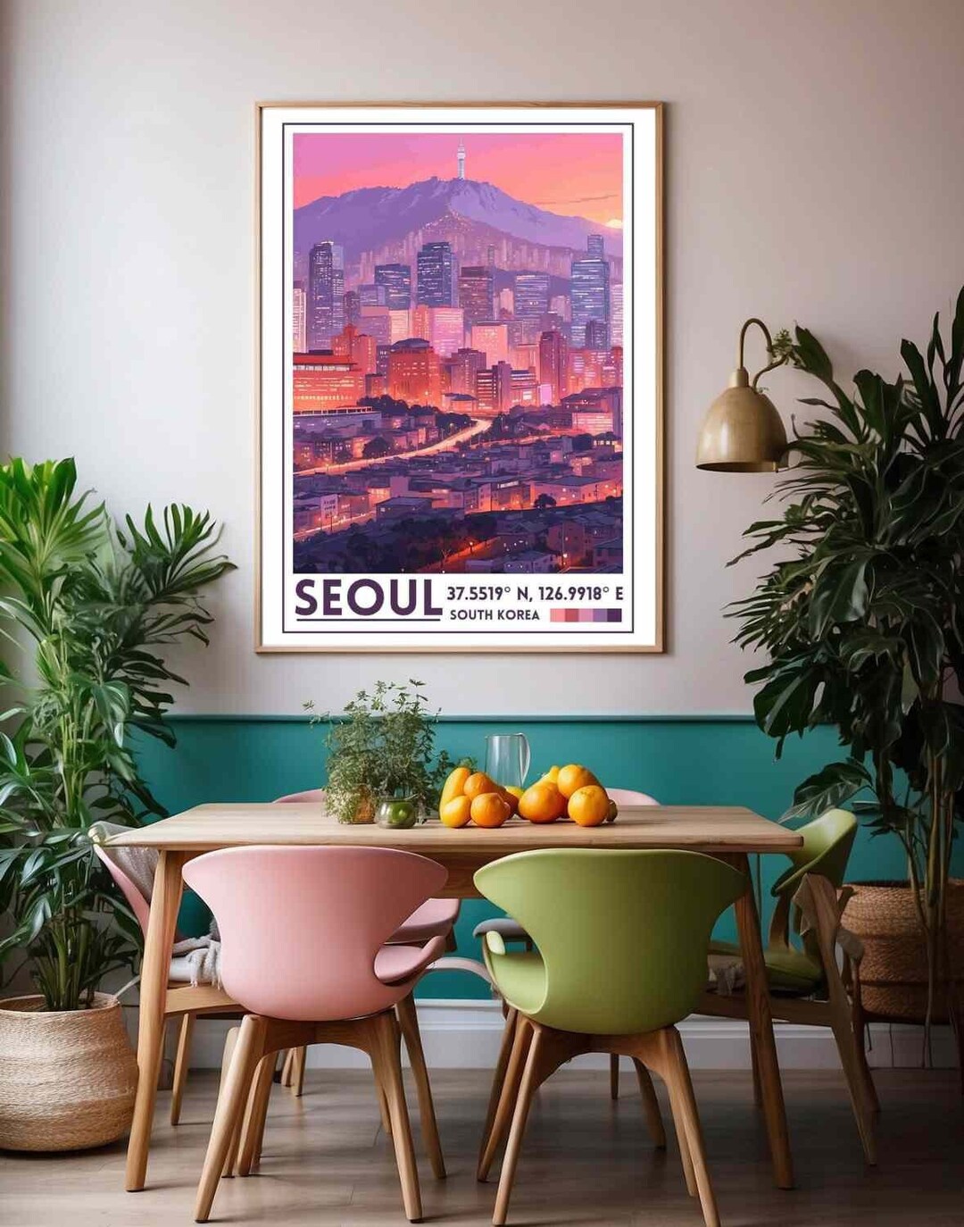Seoul Print Seoul Wall Art seoul Poster Seoul Illustration Seoul Poster ...