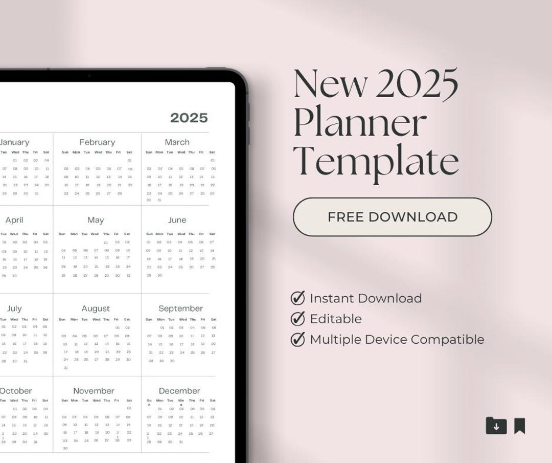 2025 Minimalist Printable Planner - Etsy