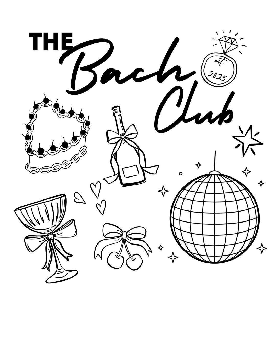 The Bach Club Bachelorette Shirts Designs, Luxury Bachelorette Party ...