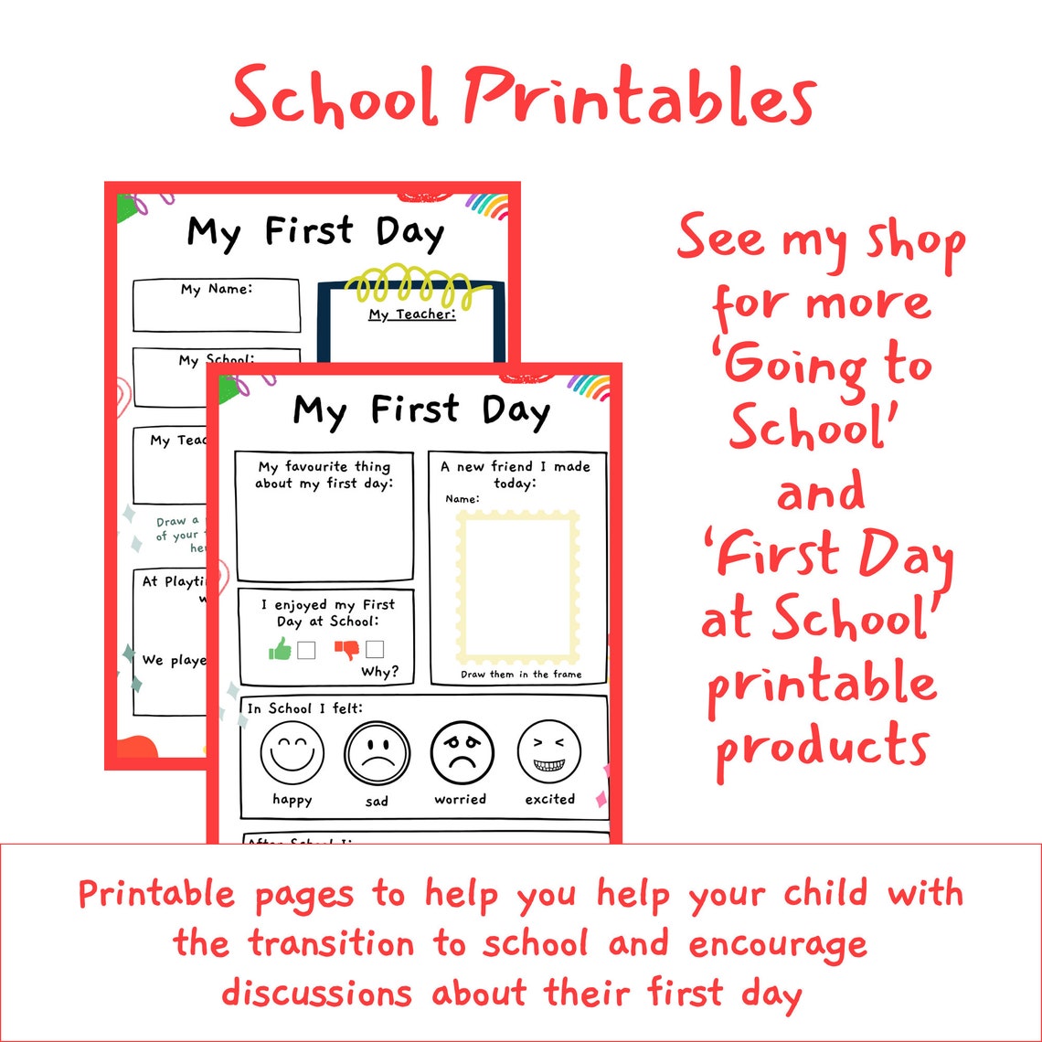 First Day at School Certificate Child Starting School First Day Present ...