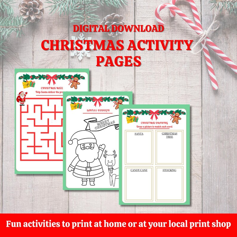 Christmas Activity Pages Christmas Word Search Christmas Colouring ...