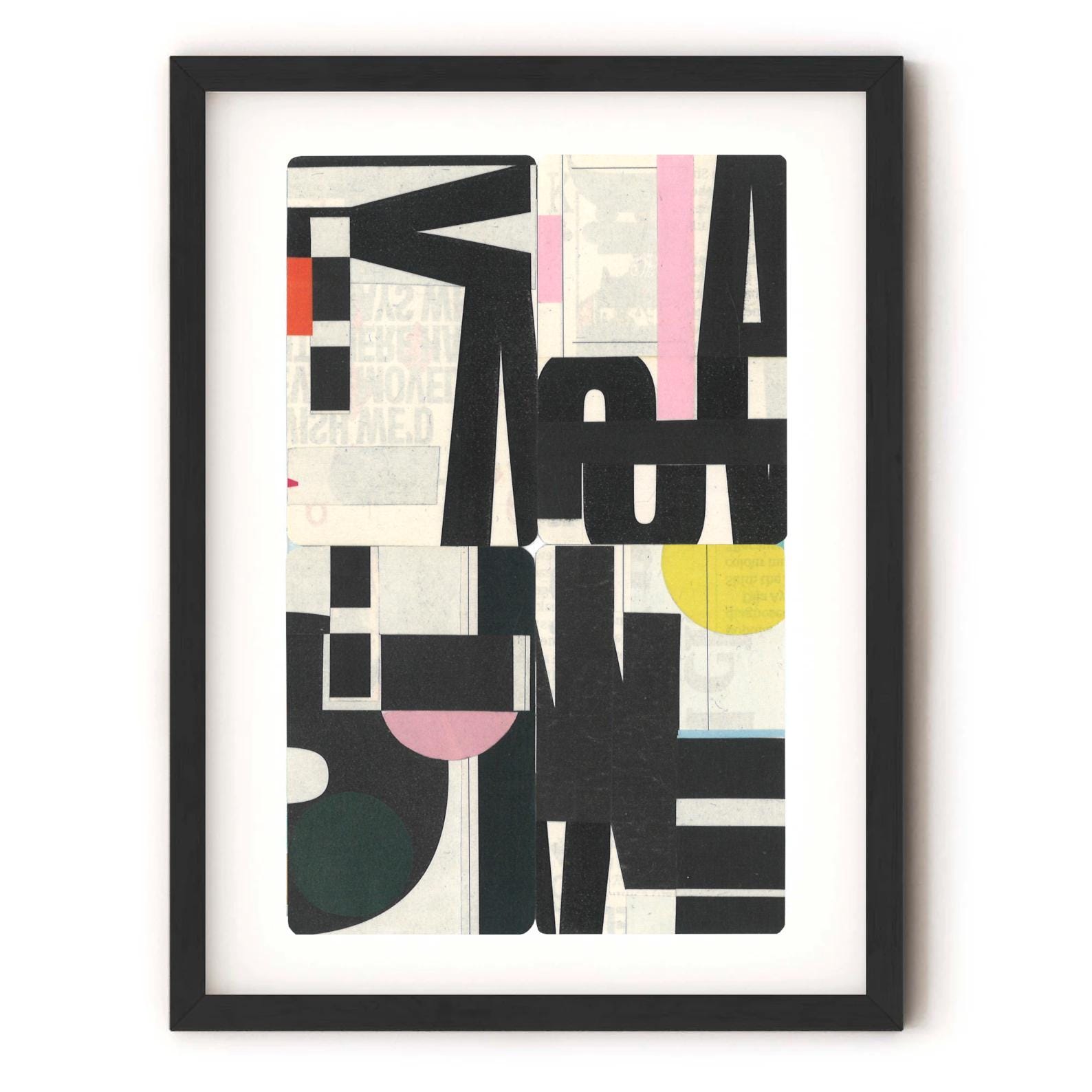 Mid Century Modern, Typography Wall Art, Retro Print, Living Room Decor ...