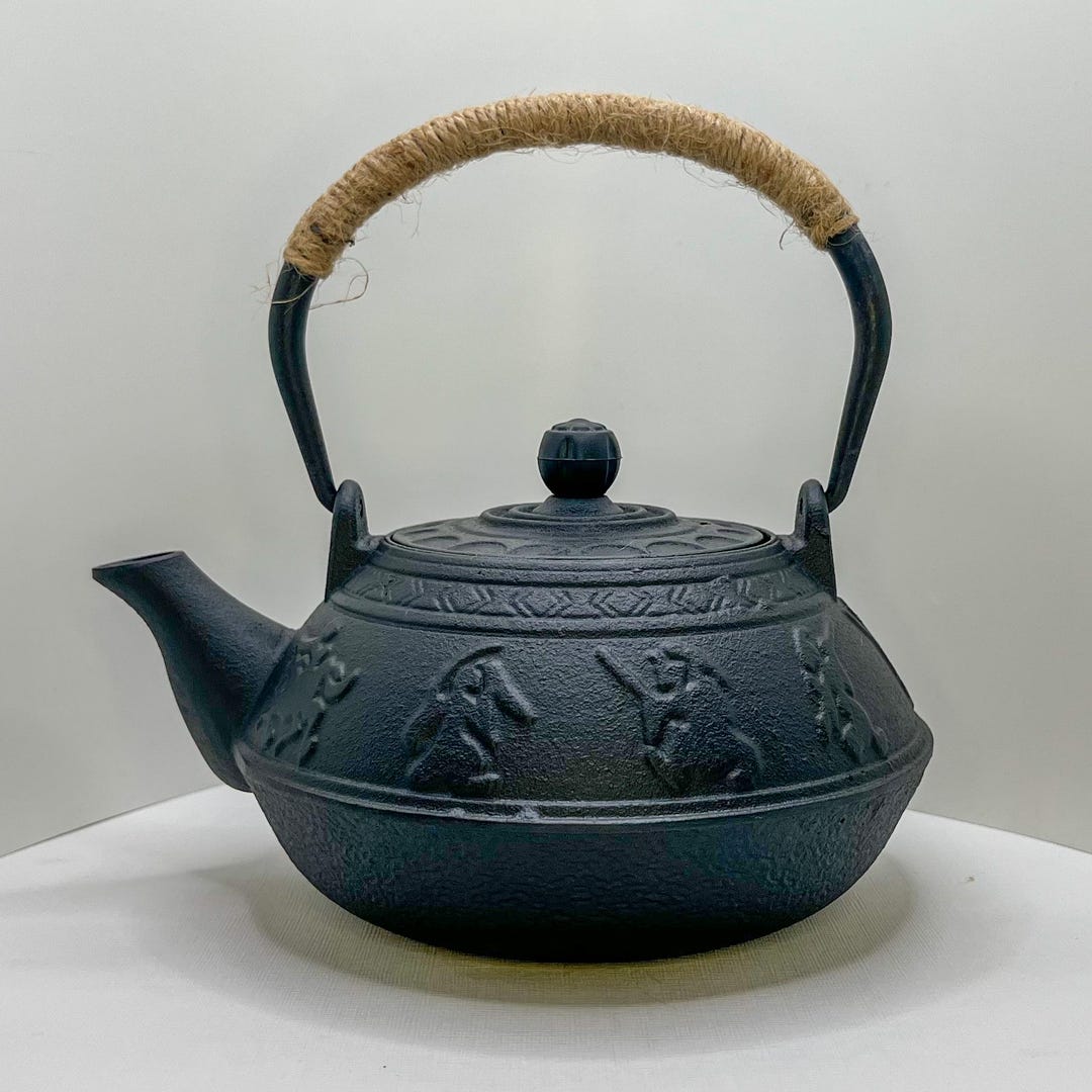 Japanese Style Tea Pot Cast Iron 32 Floz Oriental Design Teapot 300ml ...