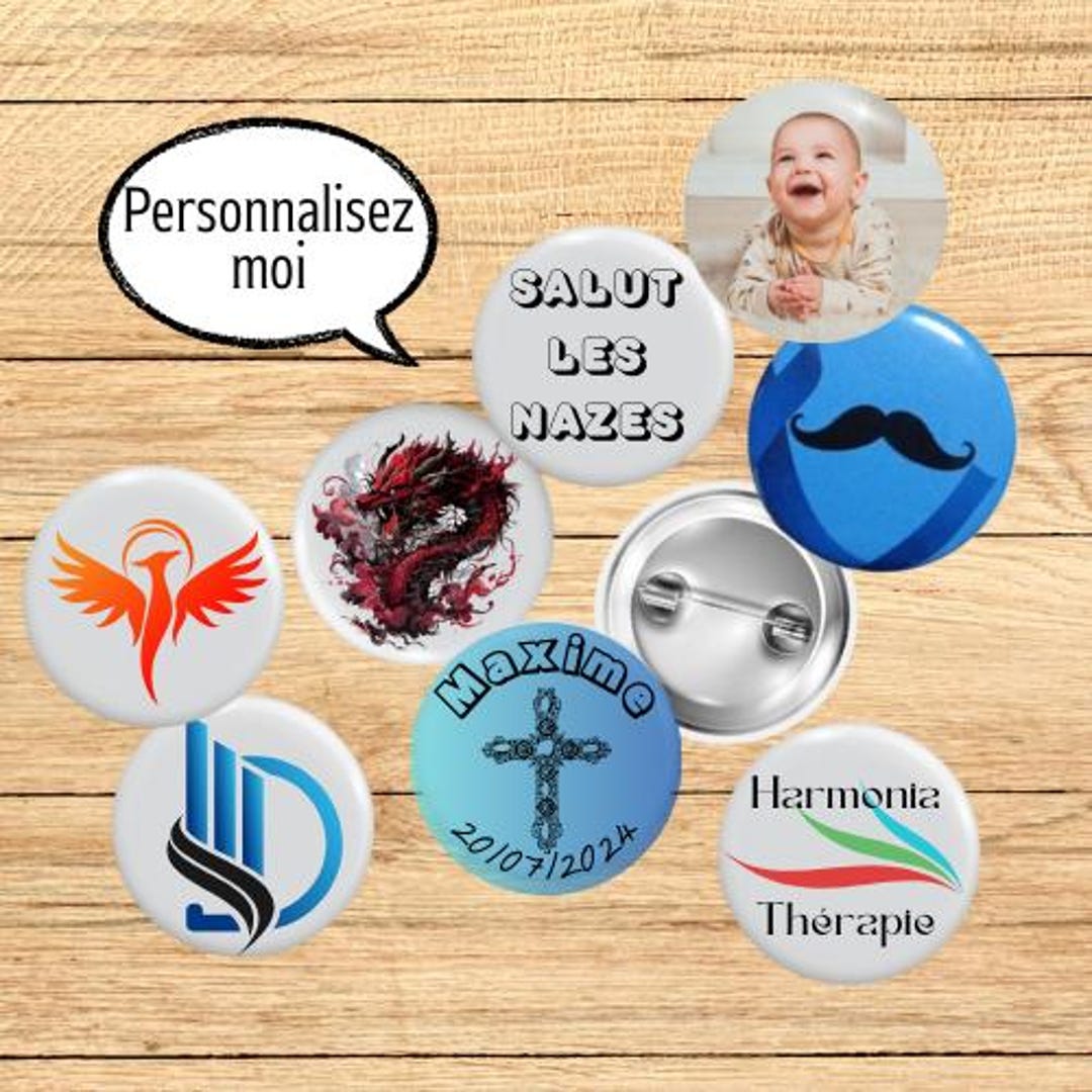 Badges to Personalize Logo Photo Image Text - Etsy