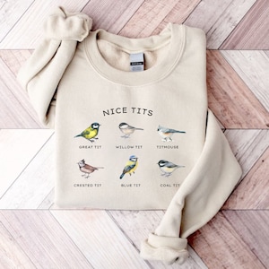 Tit Bird Sweatshirt, Bird Lovers Sweatshirt, Birdwatcher Sweatshirt ...