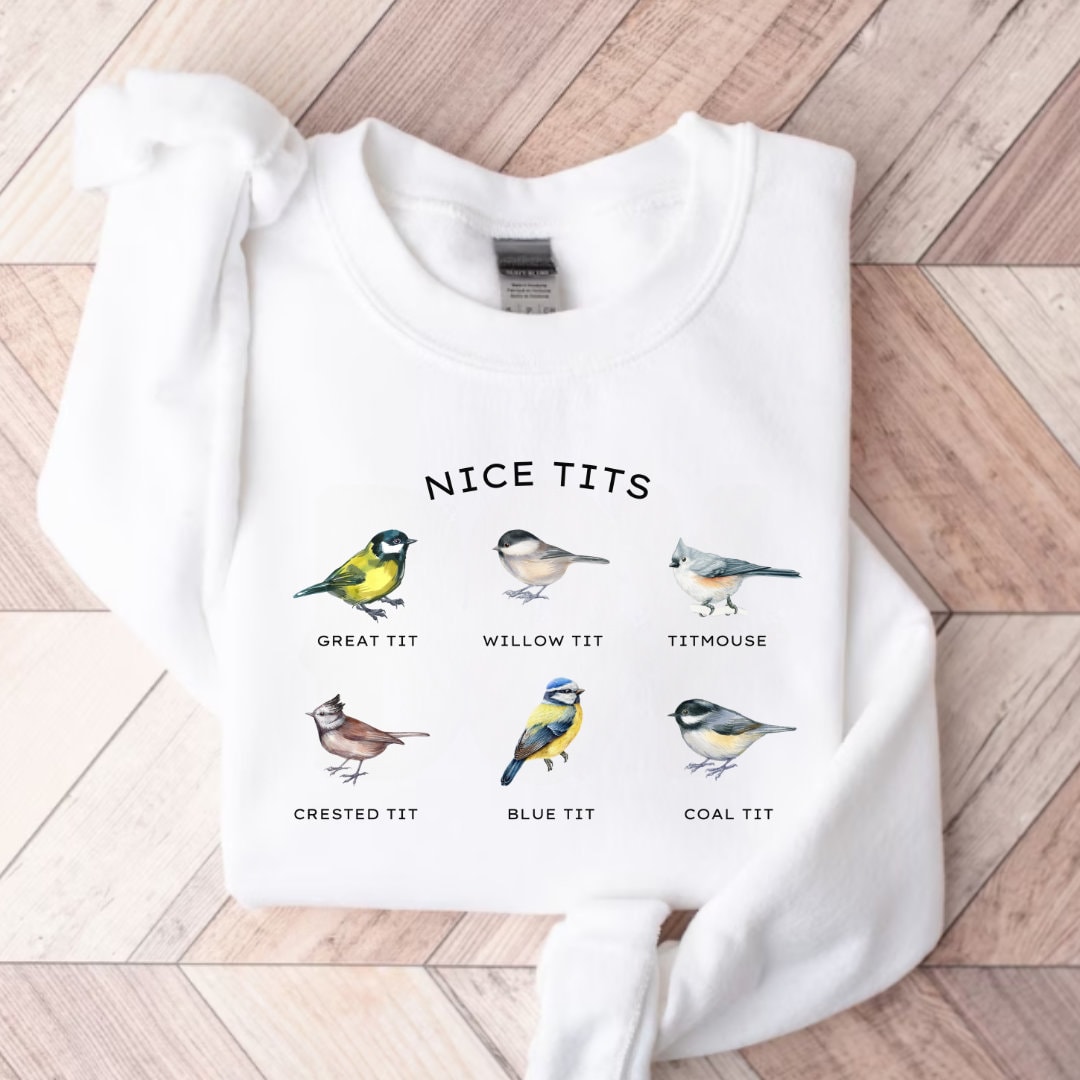 Tit Bird Sweatshirt, Bird Lovers Sweatshirt, Birdwatcher Sweatshirt ...