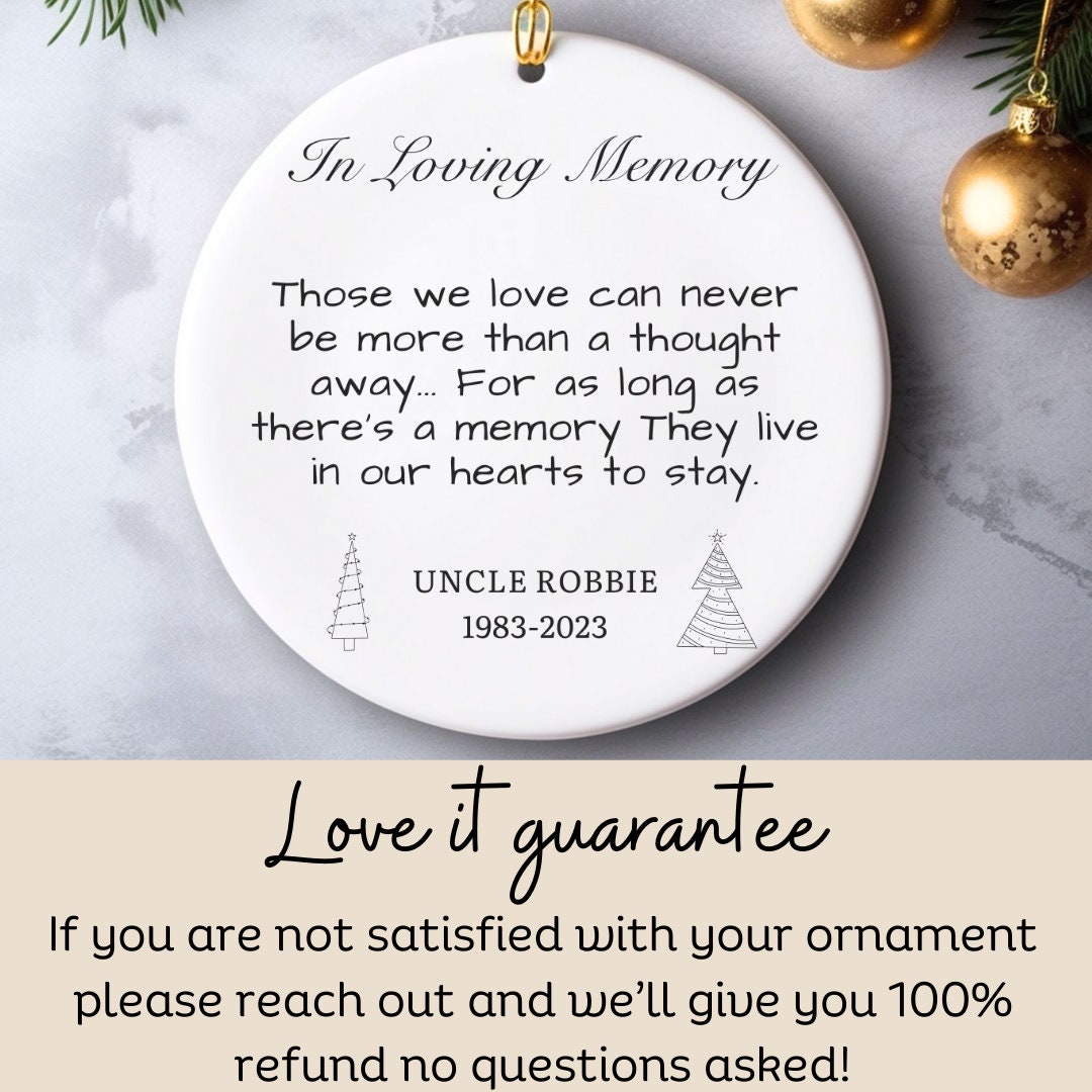 Personalized Memorial Christmas Ornament, in Loving Memory Memorial ...