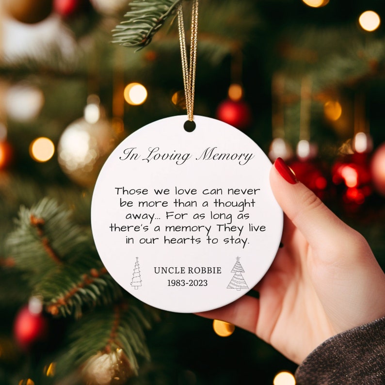 Personalized Memorial Christmas Ornament, in Loving Memory Memorial ...