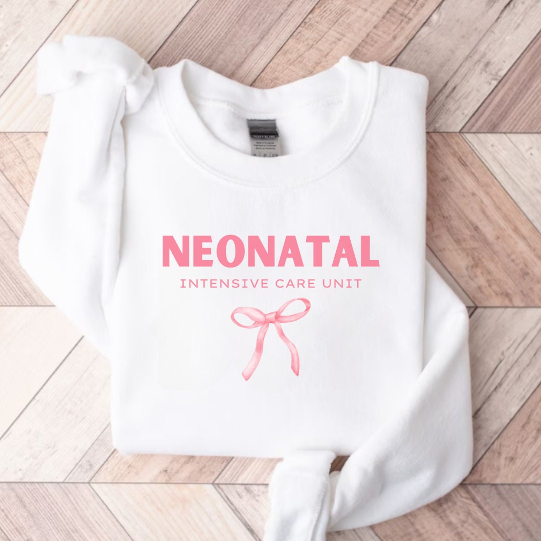 Coquette NICU Nurse Sweatshirt, Bow Nicu Sweater, Nurse Gifts, NICU ...