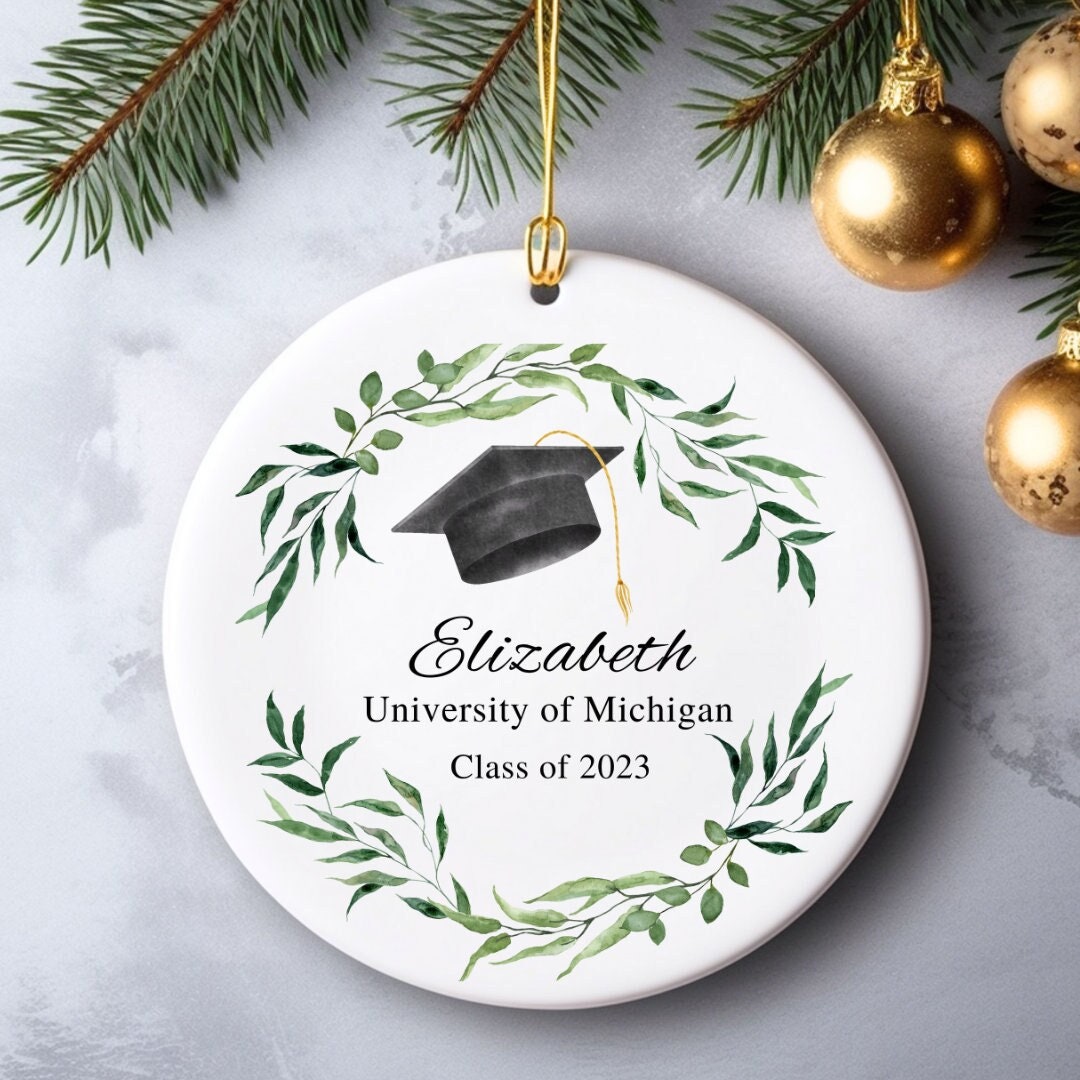 Personalized Graduation Ornament, College Ornament, Graduation Gift ...