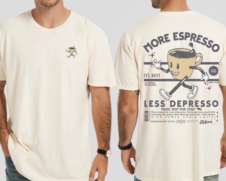 Espresso Coffee Shirt: Retro Comfort Colors® Tee for Baristas - Etsy