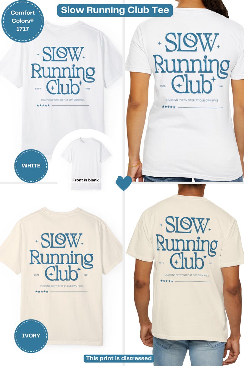 Slow Running Club Shirt: Comfort Colors® Relaxed Fit Tee - Etsy