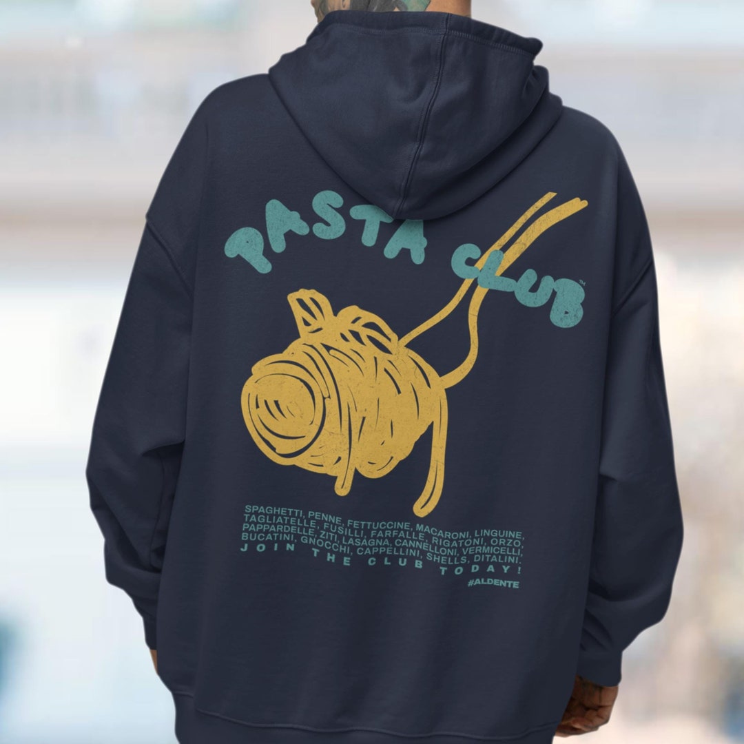 Unisex Pasta Club Hoodie Retro 90s Food Lover Sweatshirt, Vintage ...