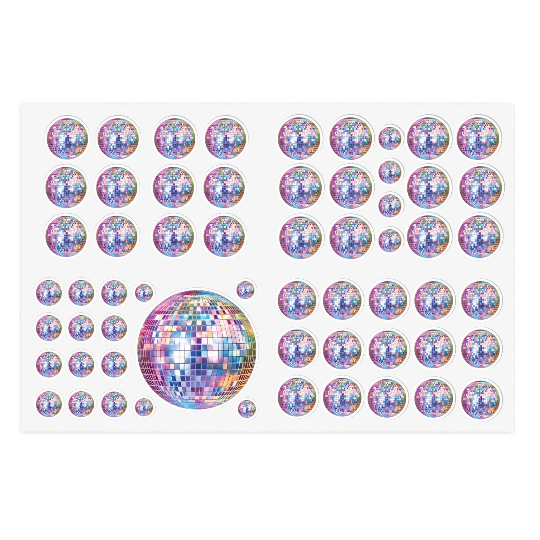 Mini Disco Ball Sticker Sheets Aesthetic Vintage Retro Nostalgic ...