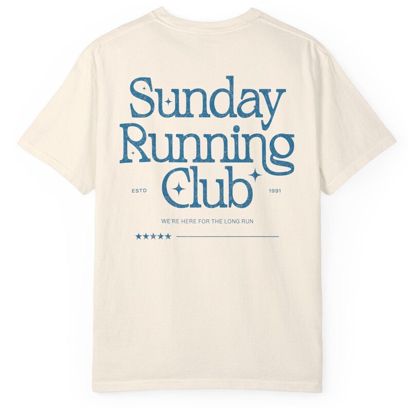 Sunday Running Club Shirt Comfort Colors® Motivational Tee Fall ...