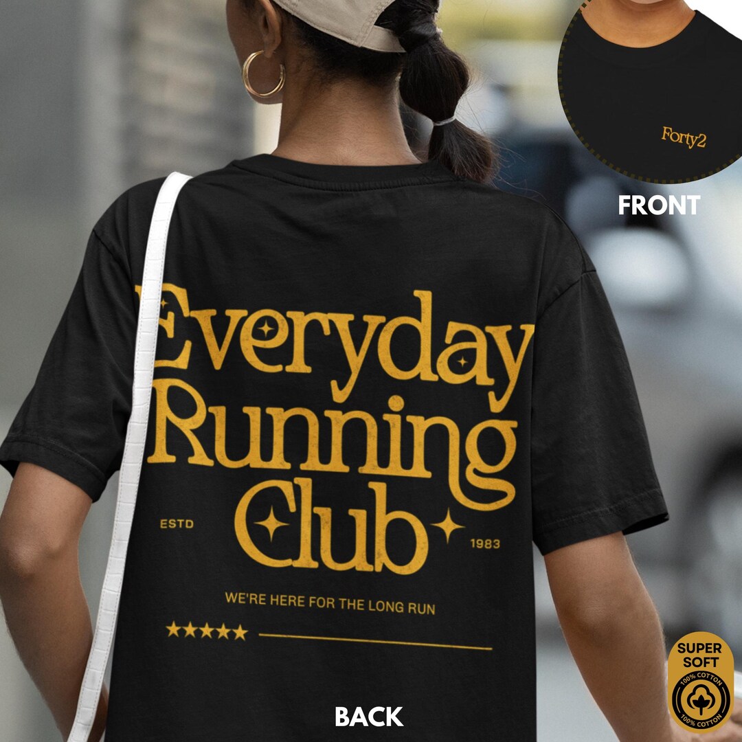 Custom Comfort Colors® Everyday Running Club T-shirt – Vintage Back ...