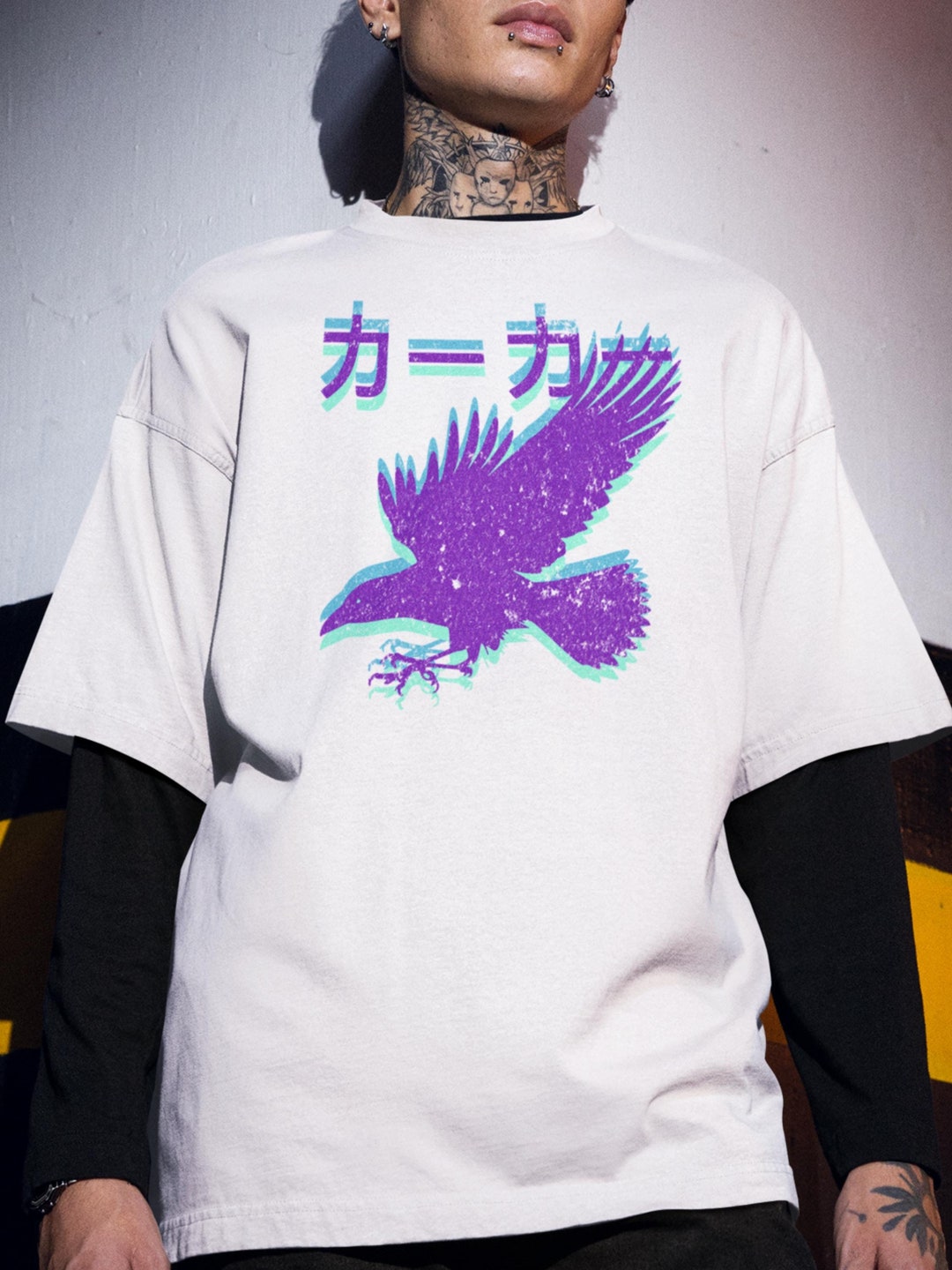 Comfort Colors® Crow Tee – Y2K Grunge Aesthetic, Distressed 90s Style ...