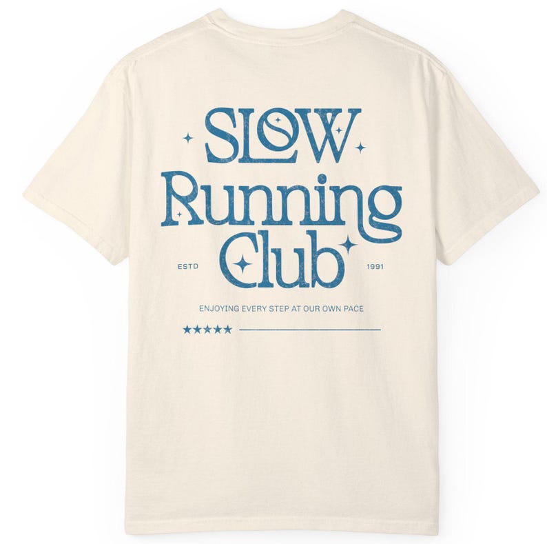 Slow Running Club Shirt: Comfort Colors® Relaxed Fit Tee - Etsy