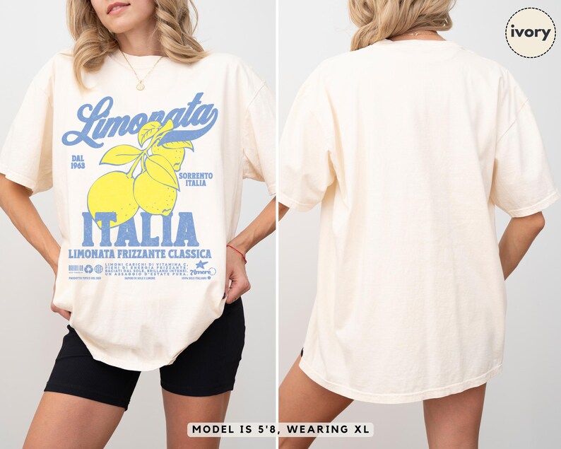 Italy Lemon Graphic Tee Comfort Colors® – Vintage 90s Inspired Shirt ...