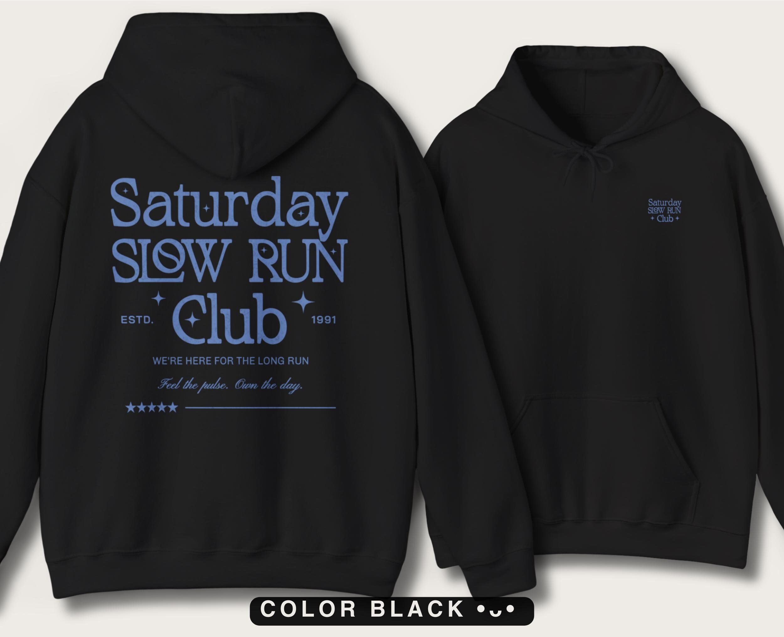 Retro Saturday Slow Run Club Hoodie: Unisex 90s Running Sweatshirt - Etsy
