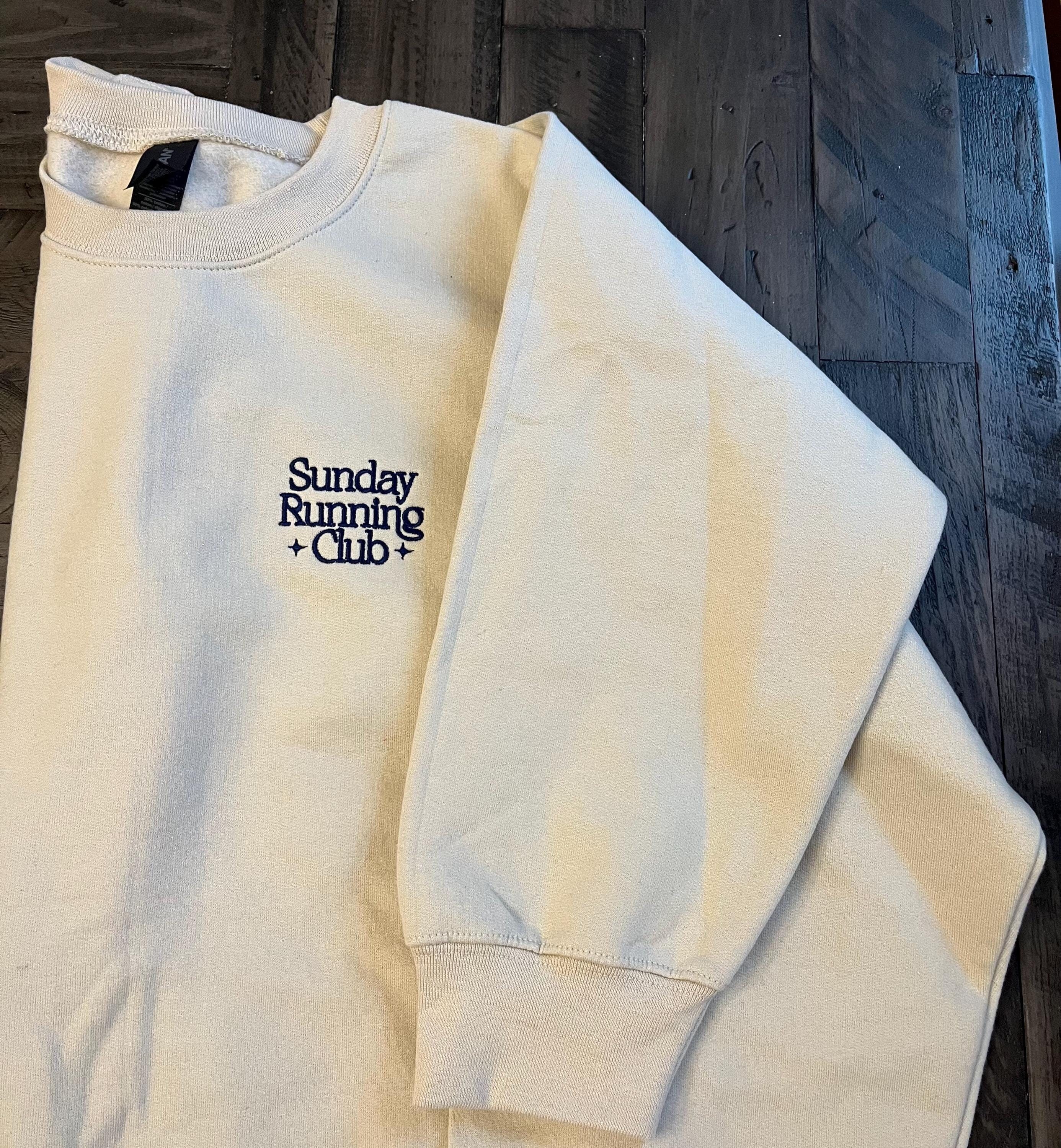 Embroidered Sunday Running Club Sweatshirt - Unisex Crewneck - Etsy