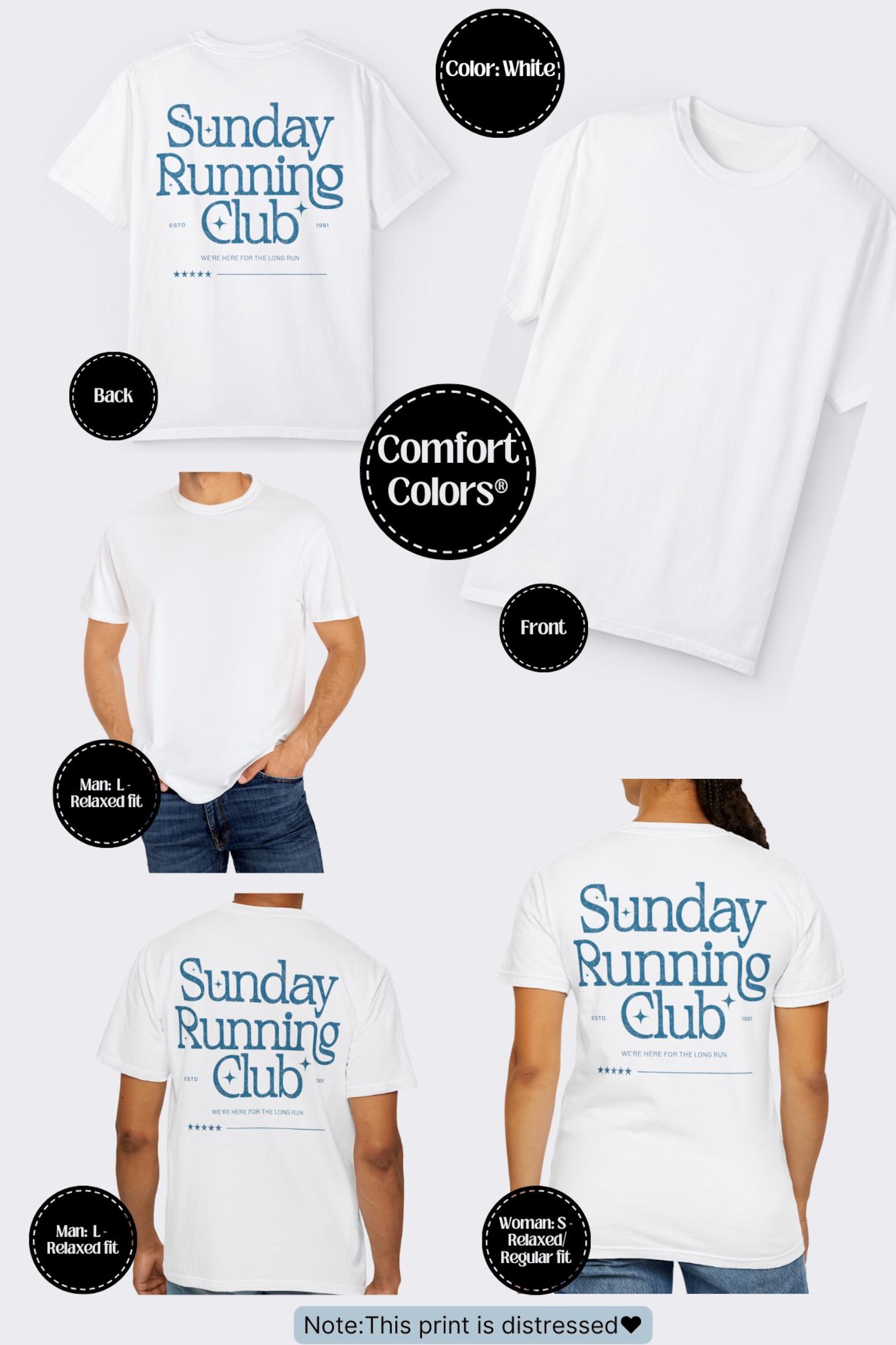 Sunday Running Club Shirt - Comfort Colors® Tee - Trendy Workout Top - Etsy
