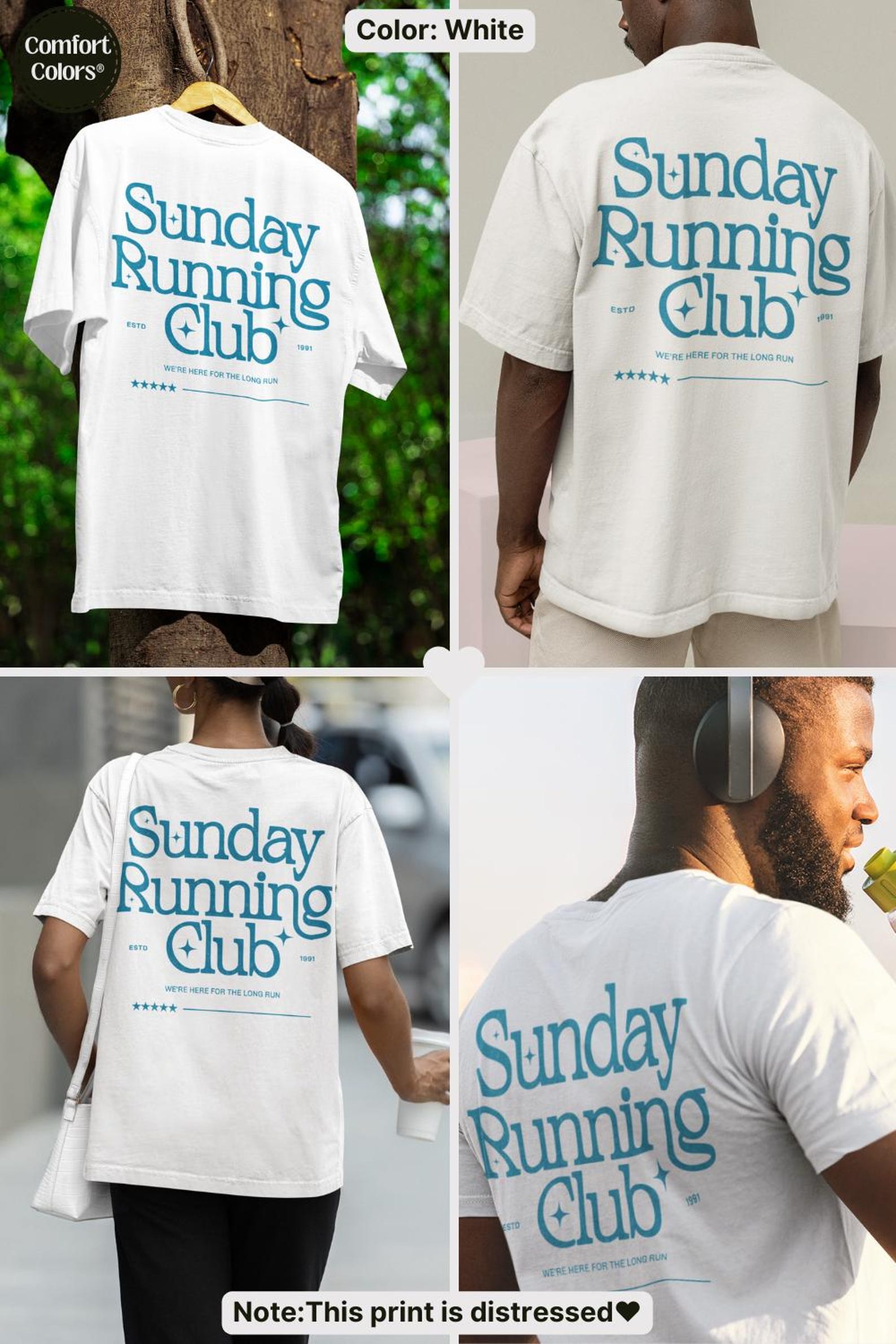 Sunday Running Club Shirt - Comfort Colors® Tee - Trendy Workout Top - Etsy