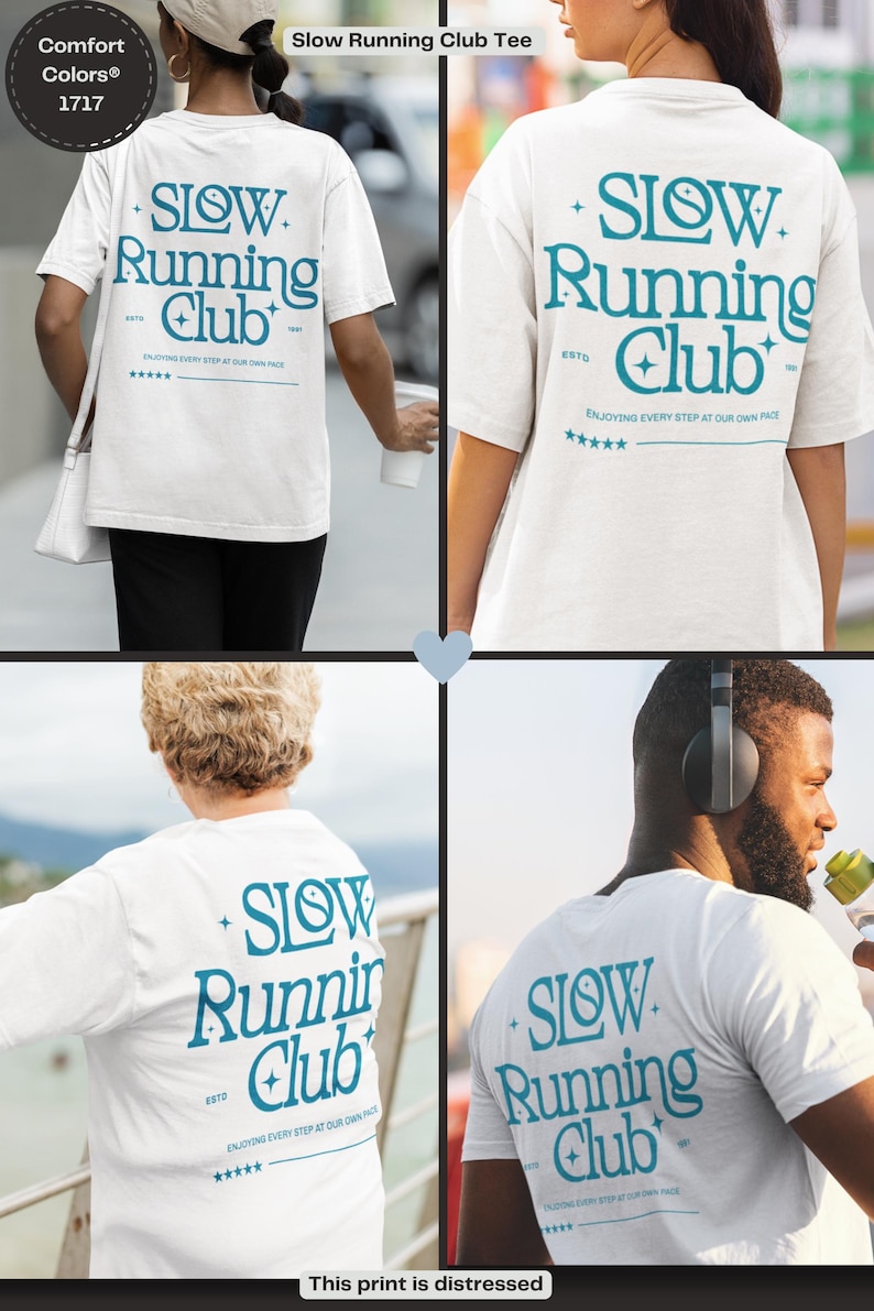 Slow Running Club Shirt: Comfort Colors® Relaxed Fit Tee - Etsy