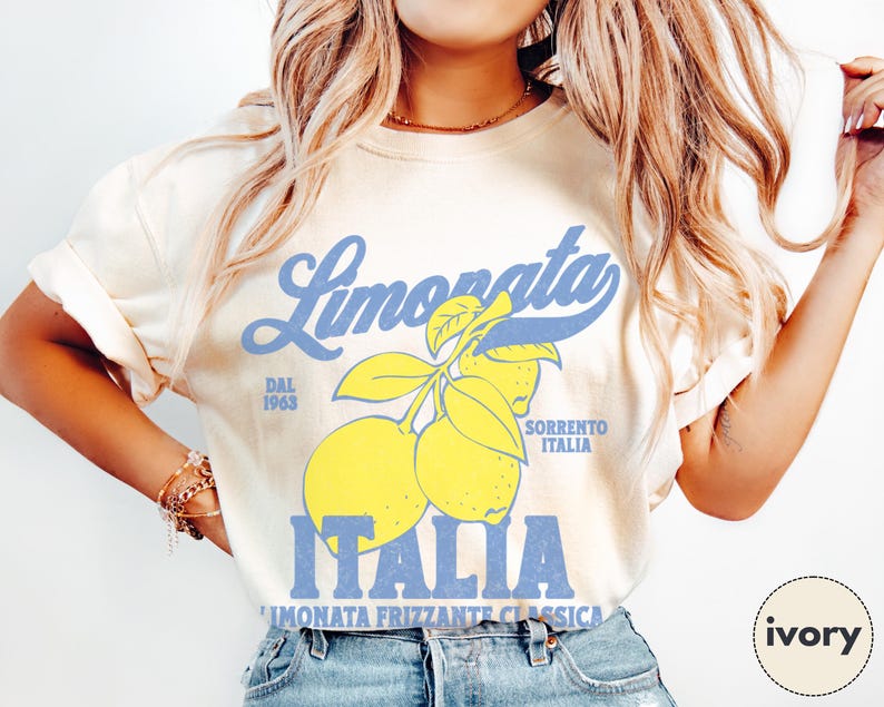 Italy Lemon Graphic Tee Comfort Colors® – Vintage 90s Inspired Shirt ...