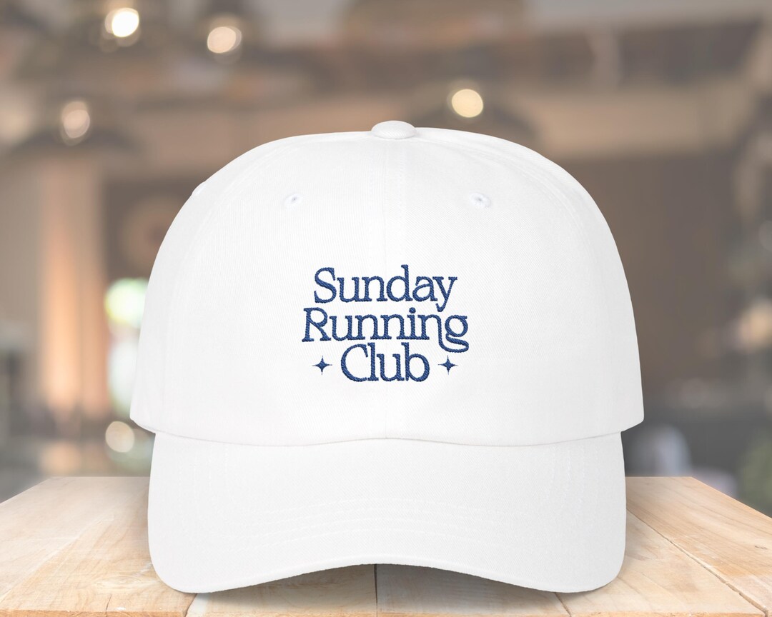 Sunday Running Club Cap Embroidered Aesthetic Hat Retro Boho Style ...